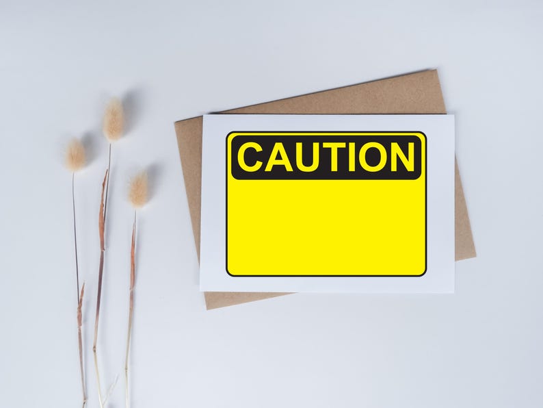 Caution Signs SVG + PNG - Etsy