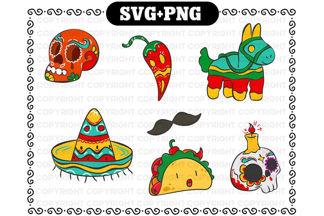 Cinco De Mayo Party Fiesta Bundle Svg for Cricut and Png Digital ...