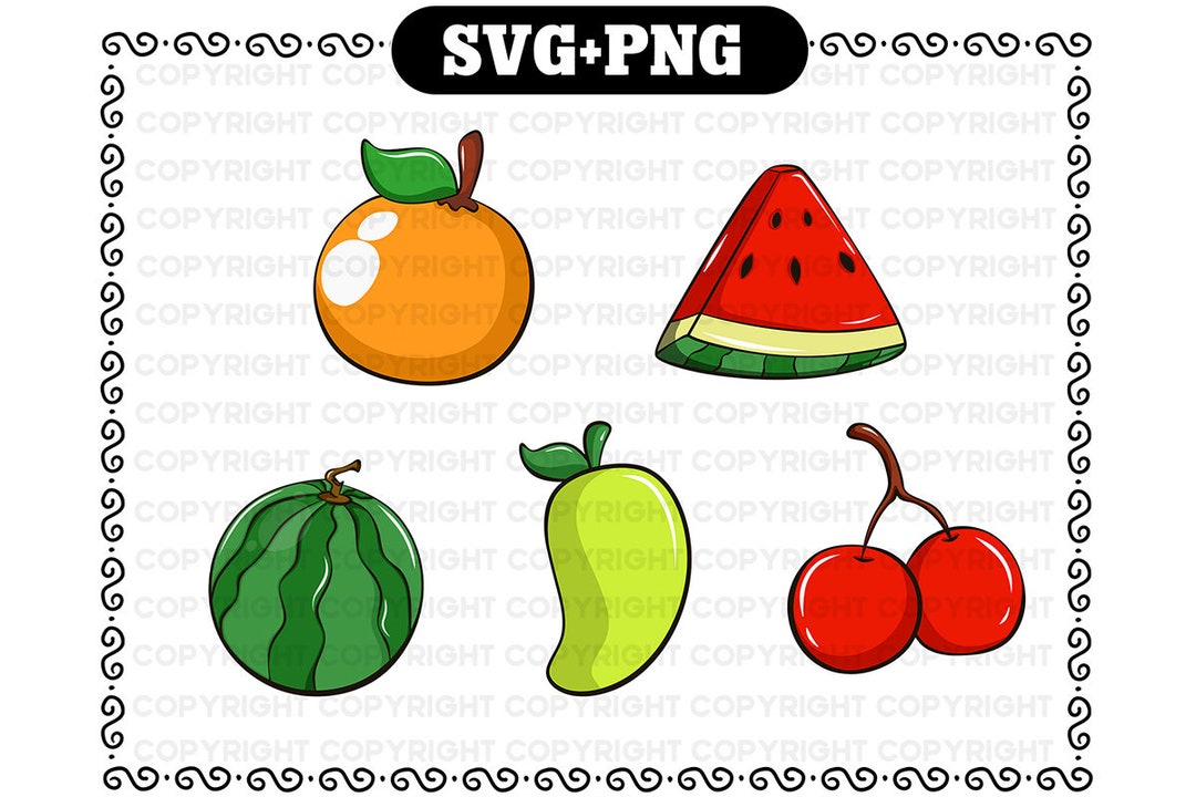 Fruits SVG and PNG Fruits Svg Cutting File Fruits Svg Cricut - Etsy