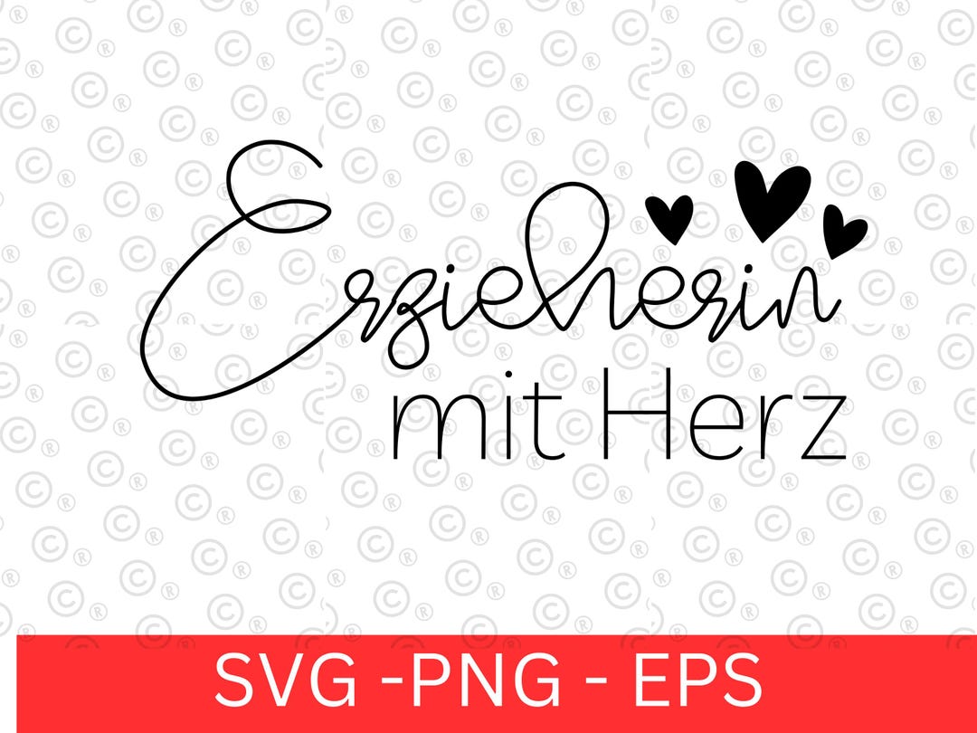 Erzieherin Mit Herz Schriftzug