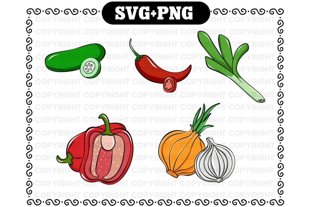 Vegetable SVG and PNG - Vegetables Svg Cutting File - Vegetable Svg ...