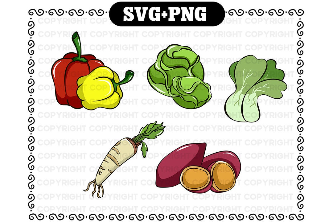 Vegetable SVG and PNG - Vegetables Svg Cutting File - Vegetable Svg ...