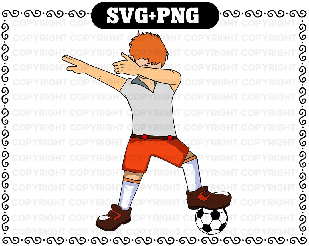 Dabbing Football Player SVG and PNG - Funny Football Fans Cutting File ...