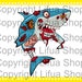 Zombie Shark SVG PNG - Funny Halloween Unique Cutting File - Commerical ...