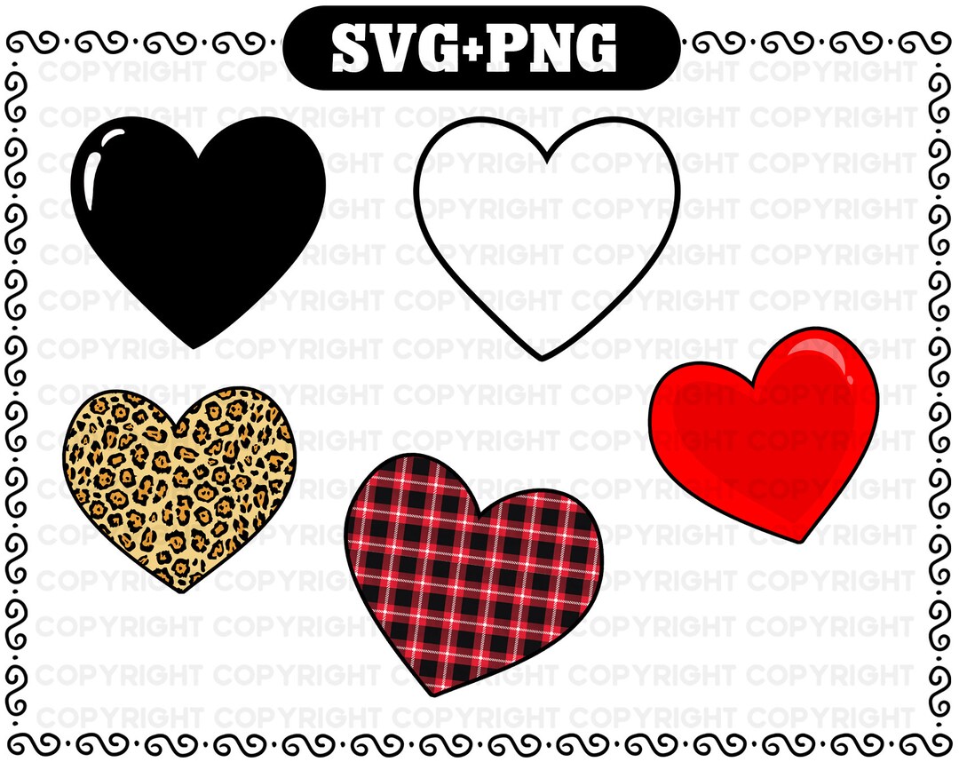 Heart Outline Svg - Heart Outline Png - Heart Svg - Heart Svg - Etsy