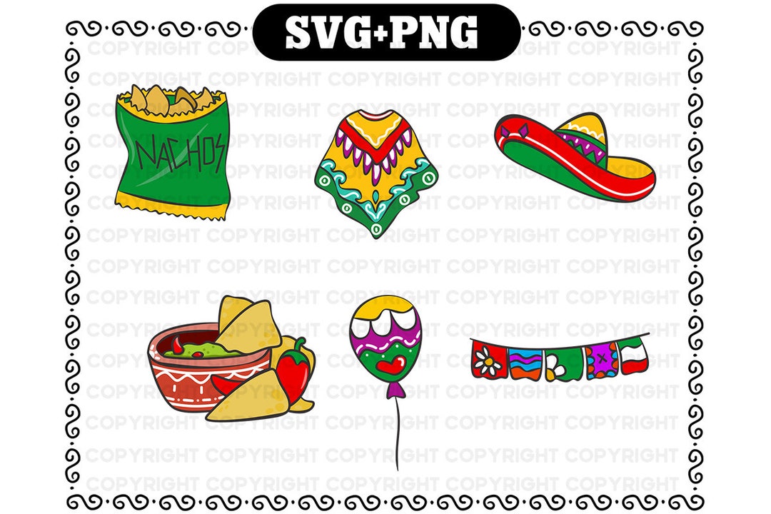 Cinco De Mayo Party Fiesta Bundle Svg for Cricut and Png Digital ...