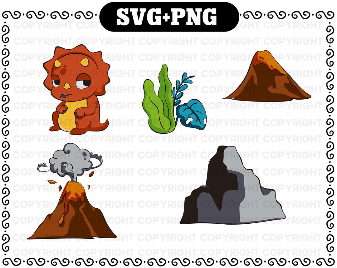 Dinosaur Elements Svg - Dinosaur VG - Dino Cut File - Dinosaur SVG ...