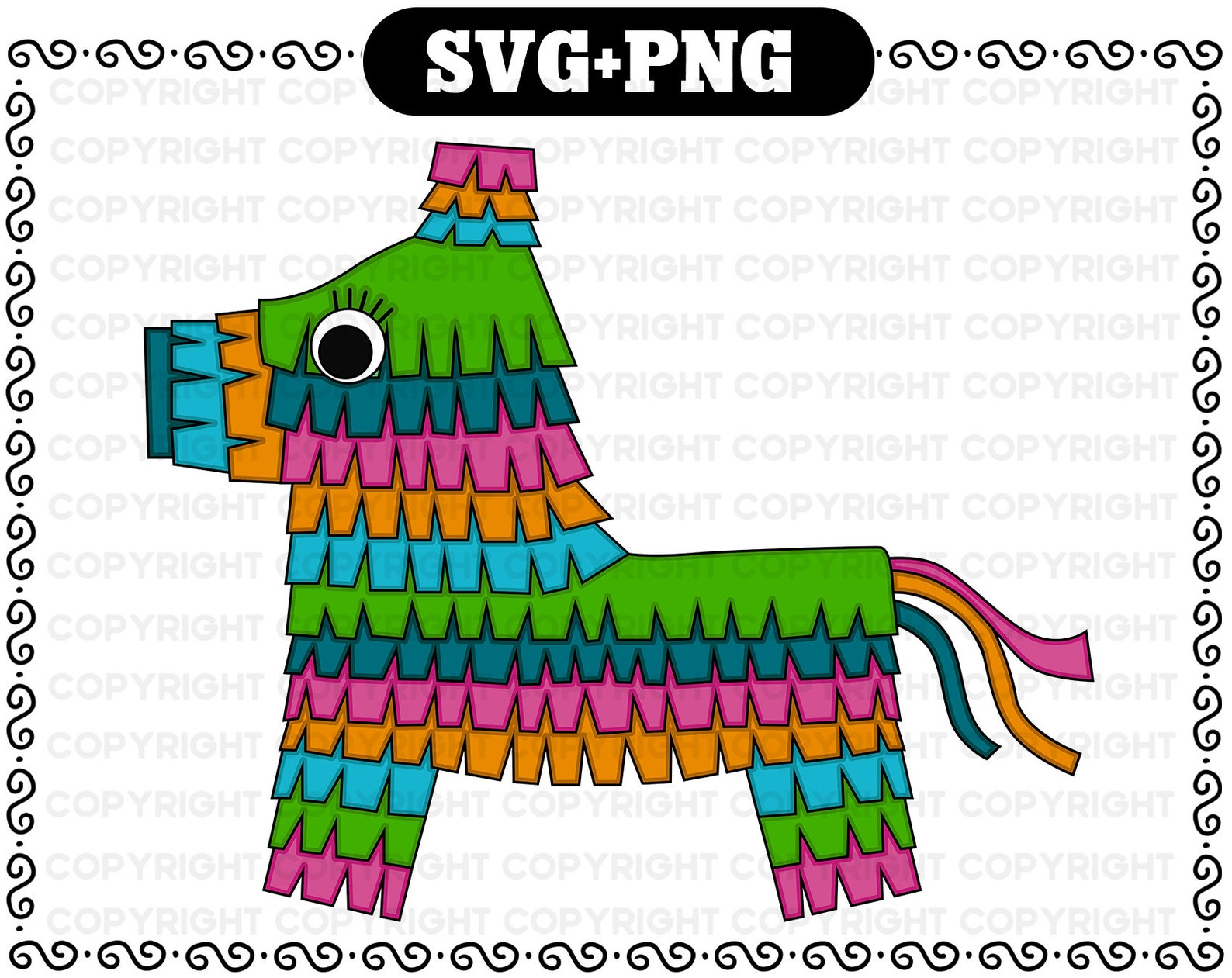 Pinata SVG and PNG / Pinata Cut File / Cinco De Mayo Clipart / - Etsy