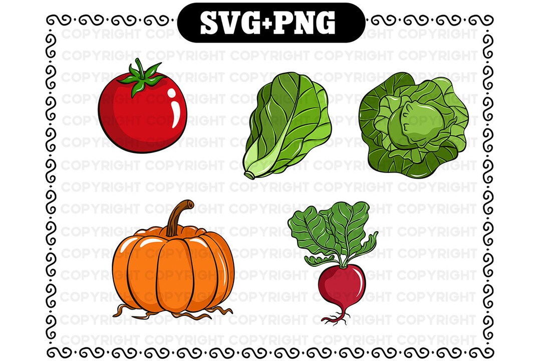 Vegetable SVG and PNG - Vegetables Svg Cutting File - Vegetable Svg ...