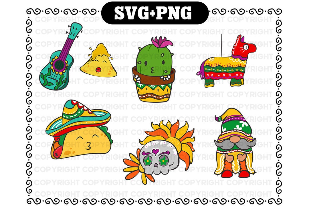 Cinco De Mayo Party Fiesta Bundle Svg for Cricut and Png Digital ...