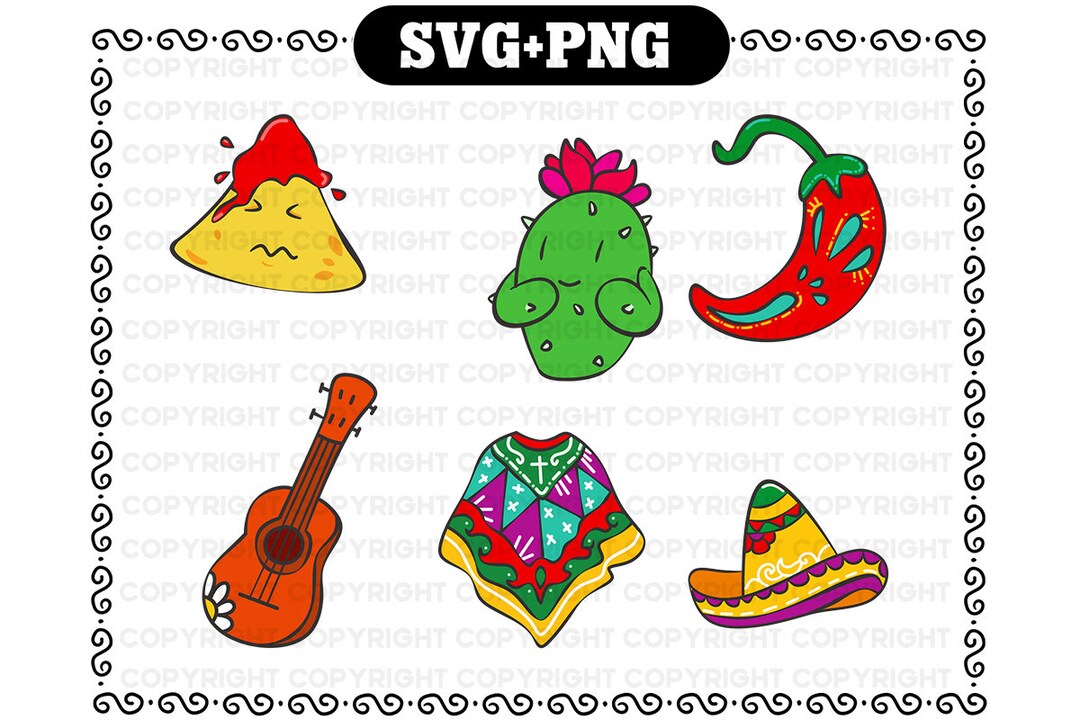 Cinco De Mayo Party Fiesta Bundle Svg for Cricut and Png Digital ...