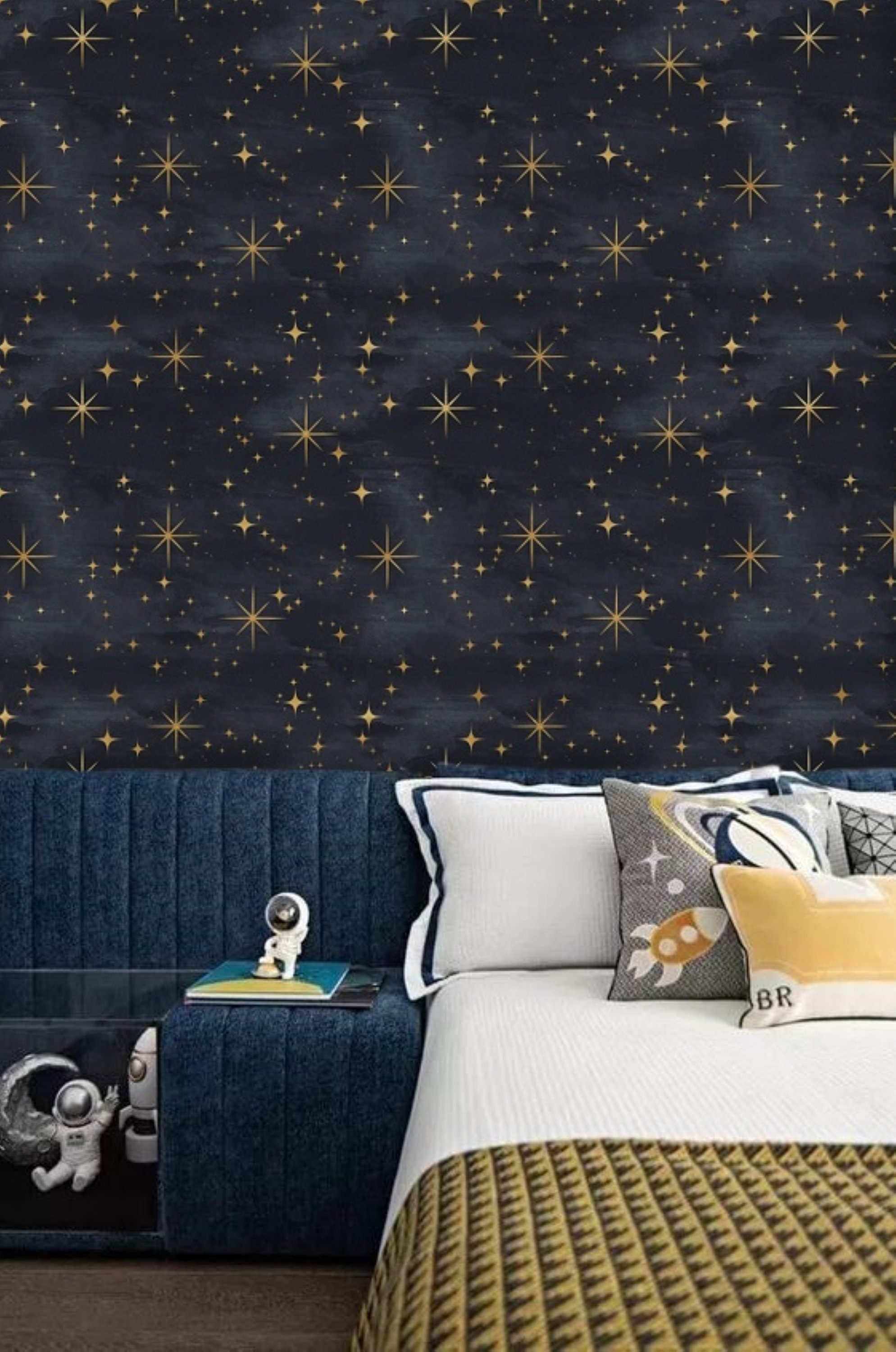 Night Star Wallpaper Starry Night Wall Mural Night Sky Wall - Etsy UK