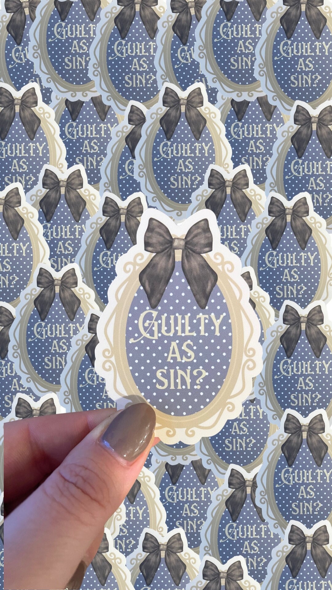 Guilty as Sin-waterproof Sticker - Etsy