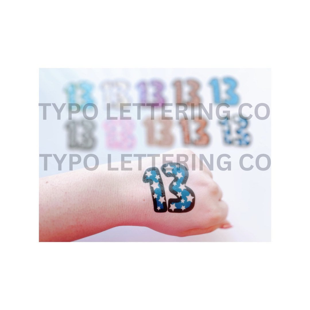Temporary “13” Tattoos for Concerts- Symbols/original Designer of These ...
