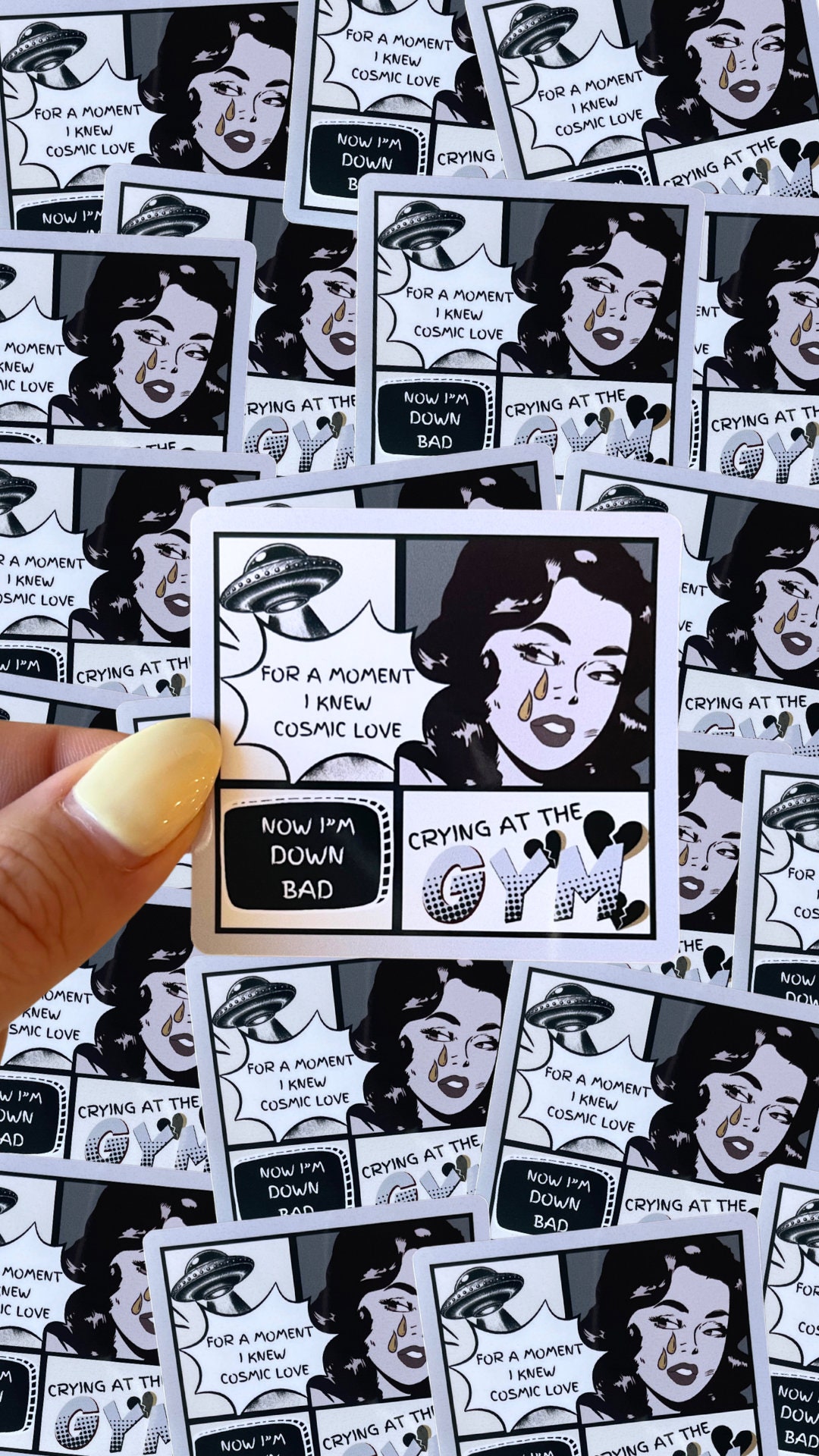 Down Bad Waterproof Comic Style Sticker|down Bad Sticker| Poet Sticker ...