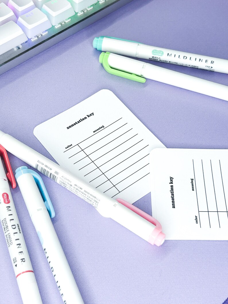 Book Annotation Key Die-cut Book Annotation Sticker - Etsy