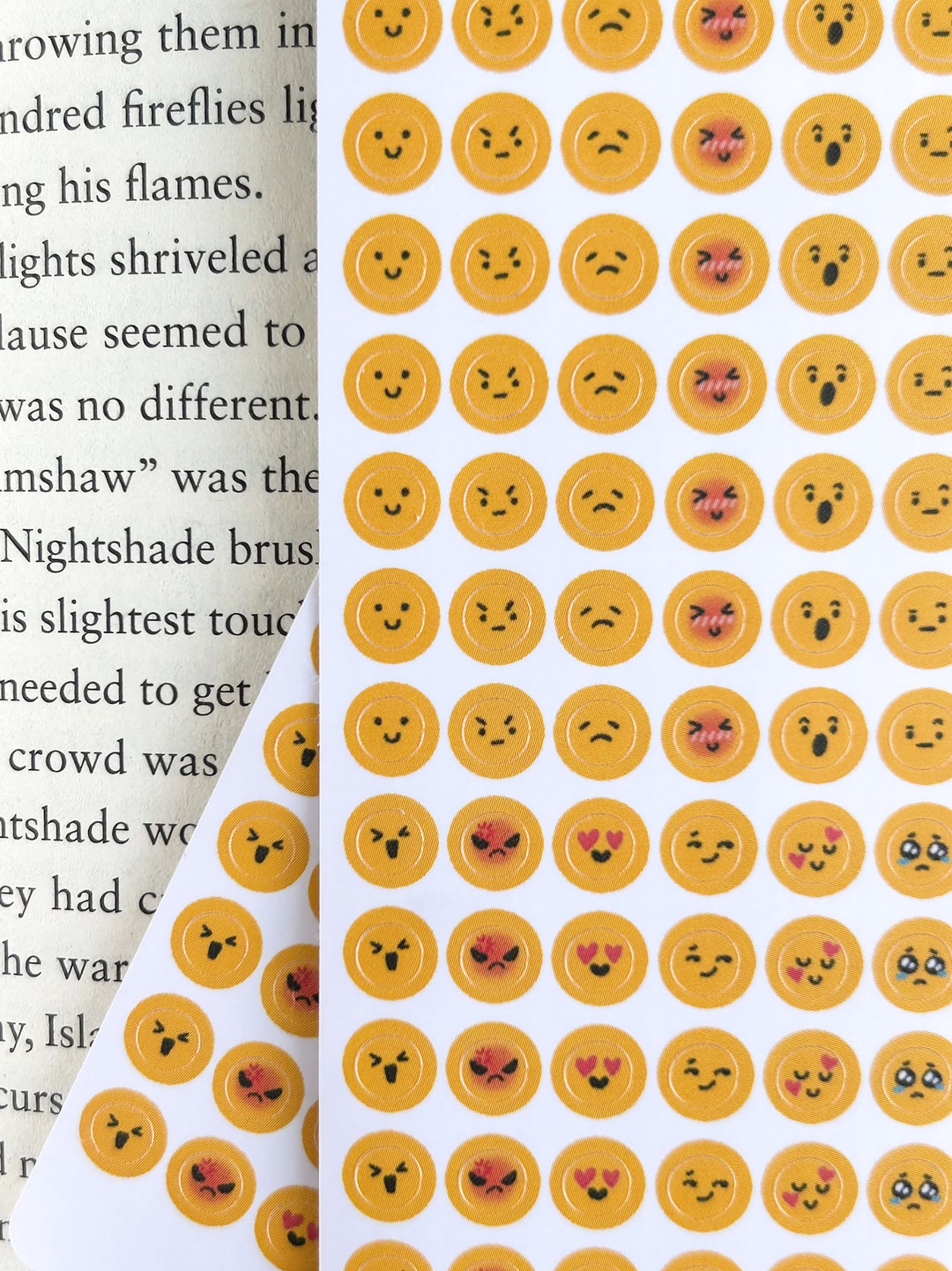 Emoji | Book Annotation Sticker Sheet - Etsy UK