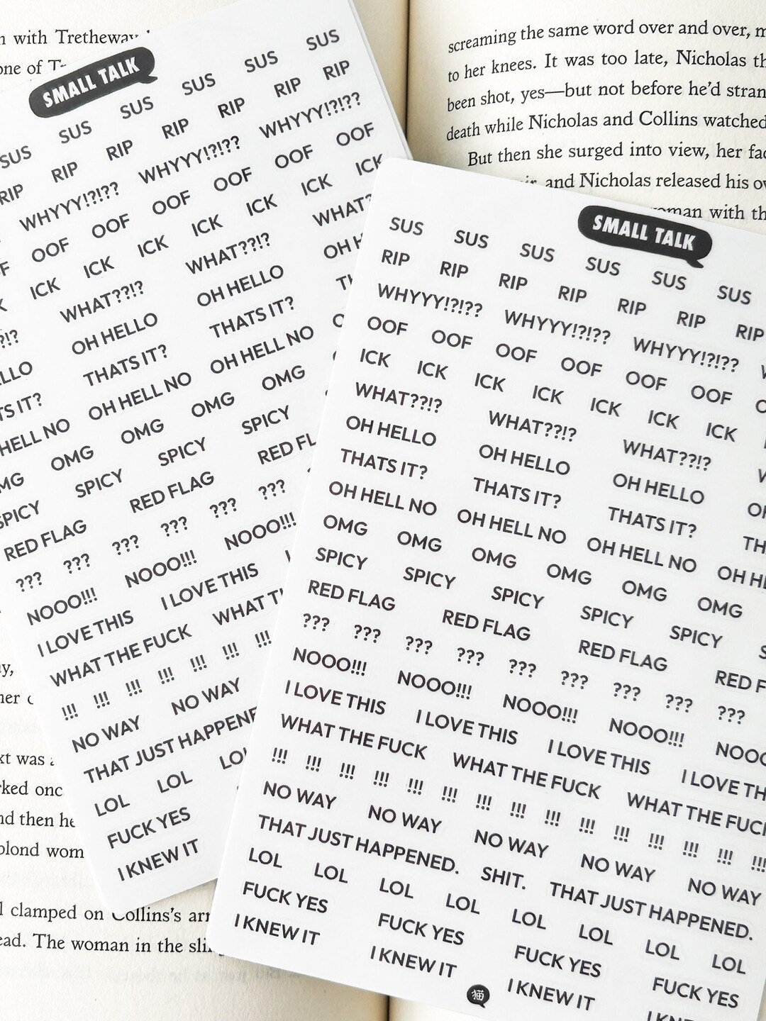 Small Talk | Sticker Sheet | Planner, Journal & Book Annotating - Etsy