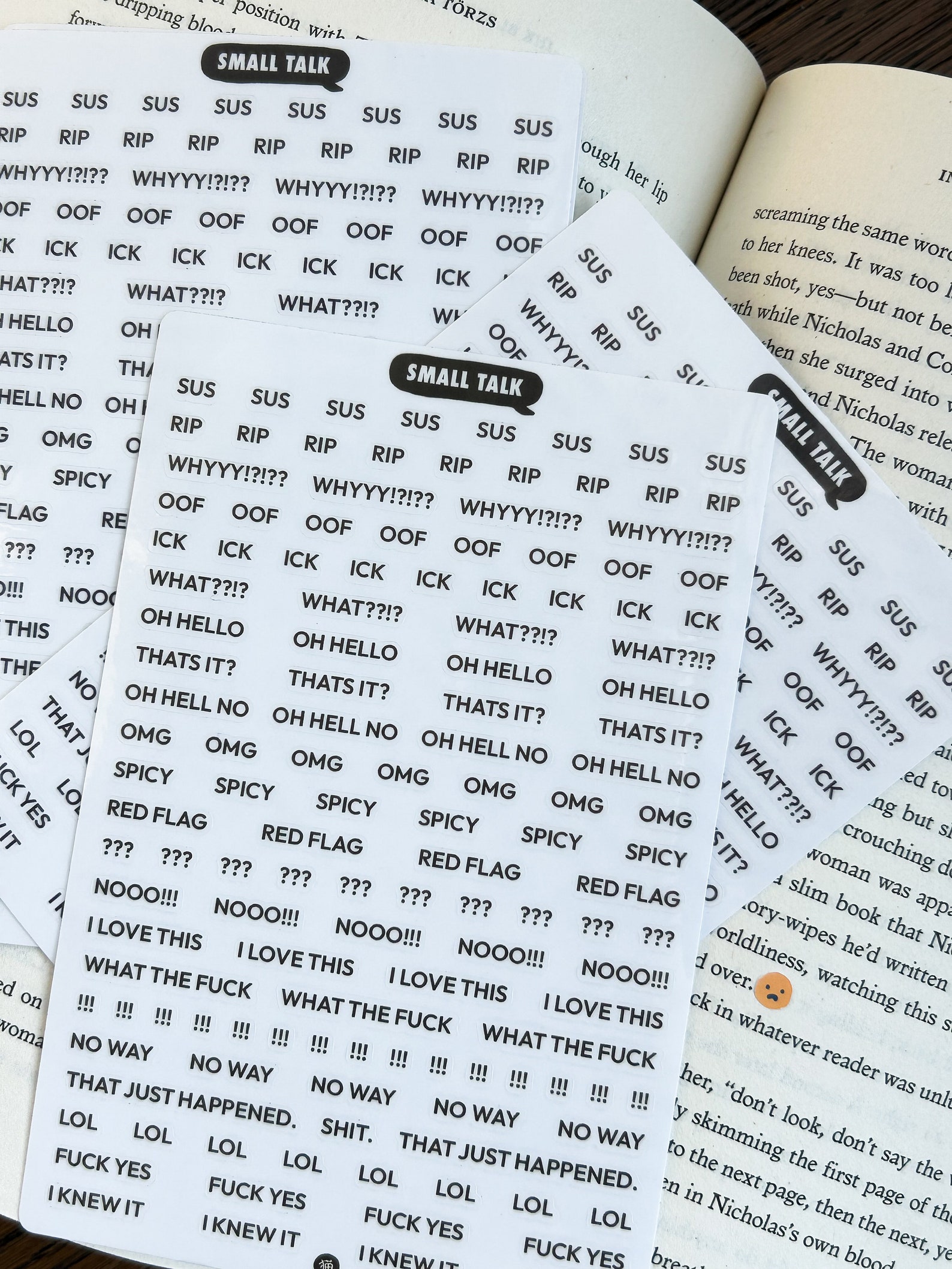 Small Talk | Sticker Sheet | Planner, Journal & Book Annotating - Etsy