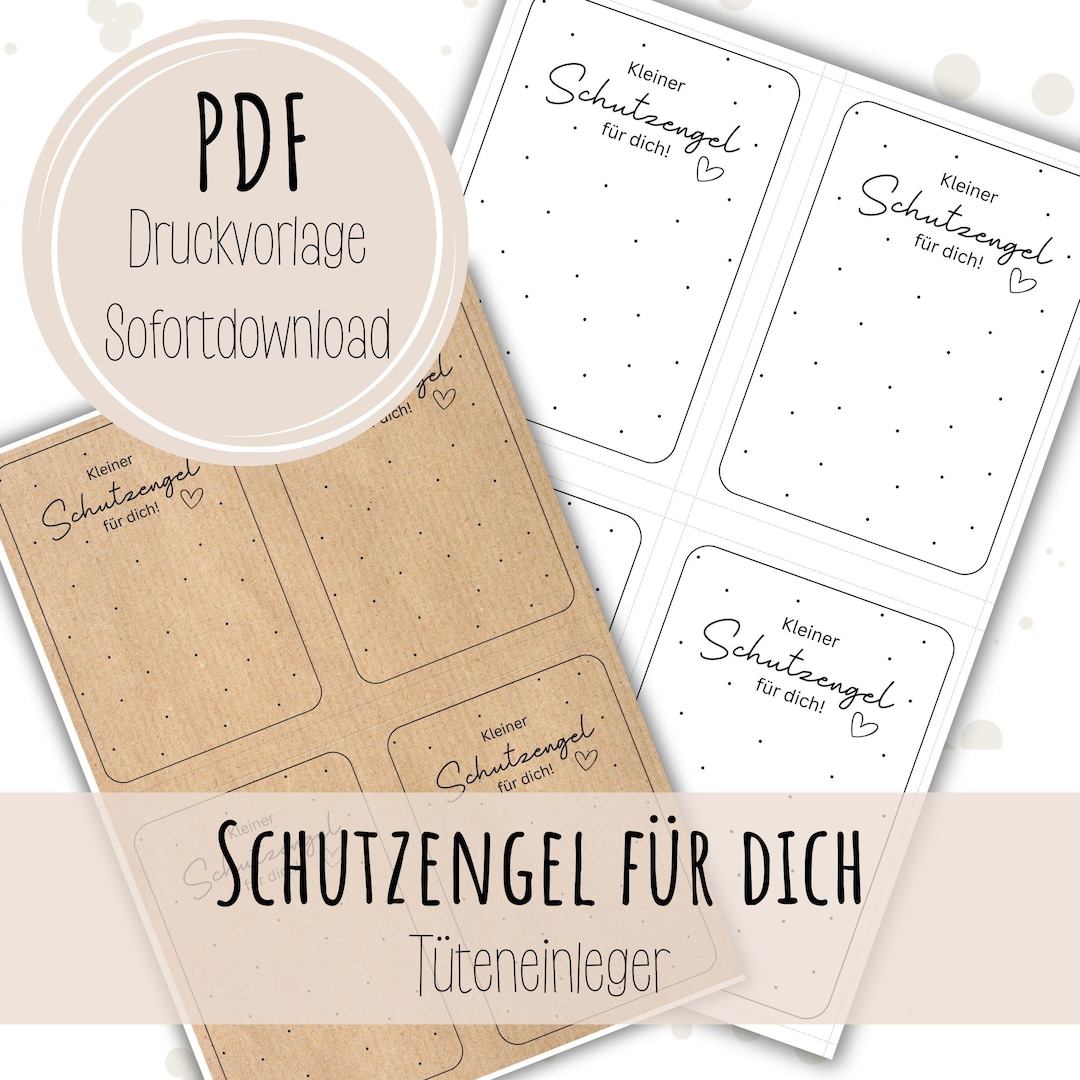 Téléchargement PDF de l'insert pour sac Ange Gardien - Petit cadeau ...