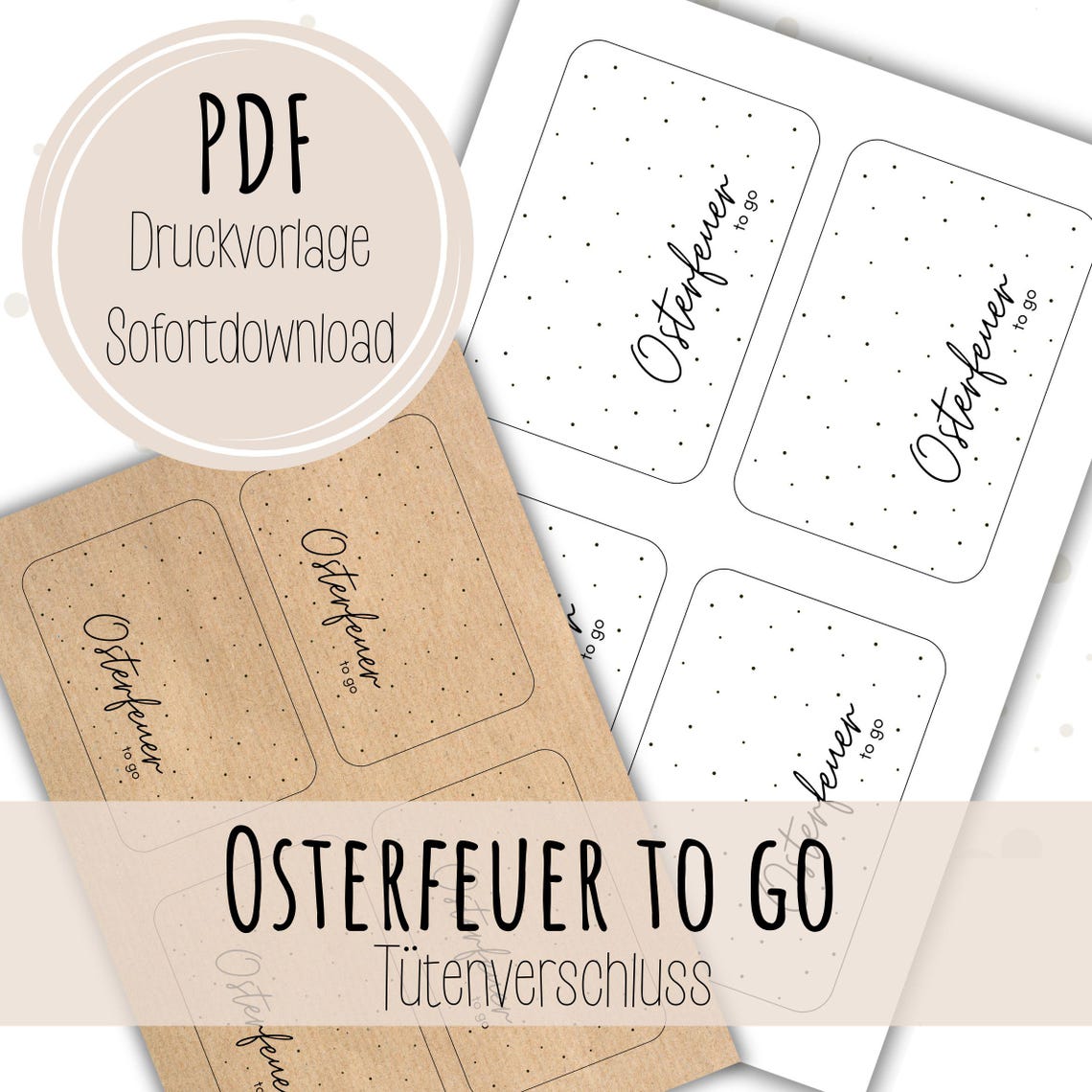 Easter Bonfire to Go Bag Closure | Happy Easter PDF, Loving Easter ...