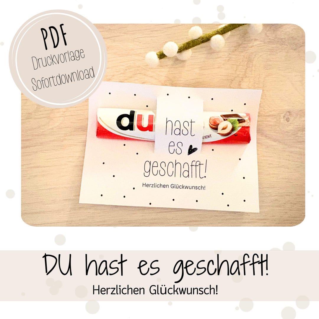 DUPLO PDF Print Template You Did It! Gift Template Congratulations Exam ...