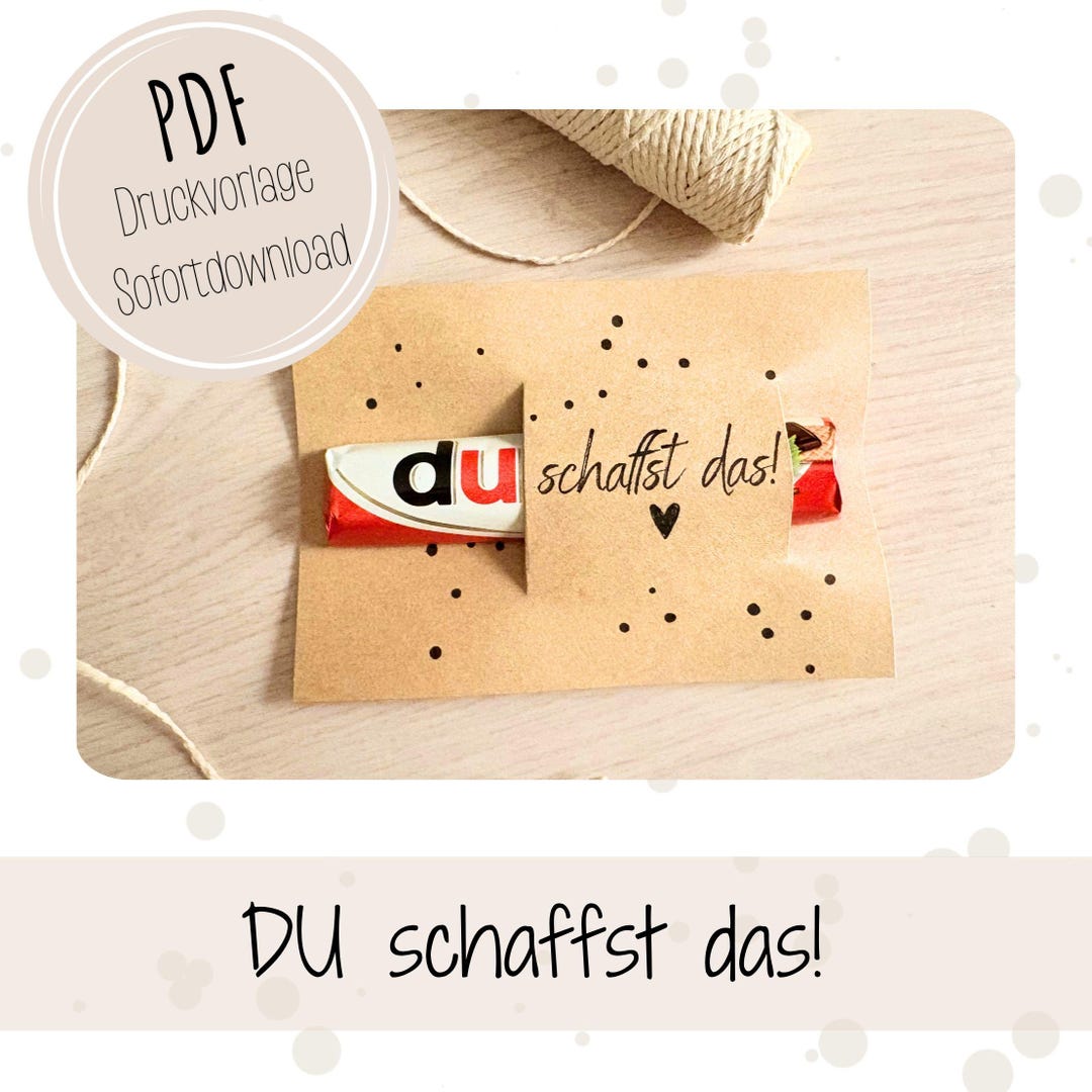 Duplo Print Template You Can Do It Encouragement Gift Luck Exam Abitur ...