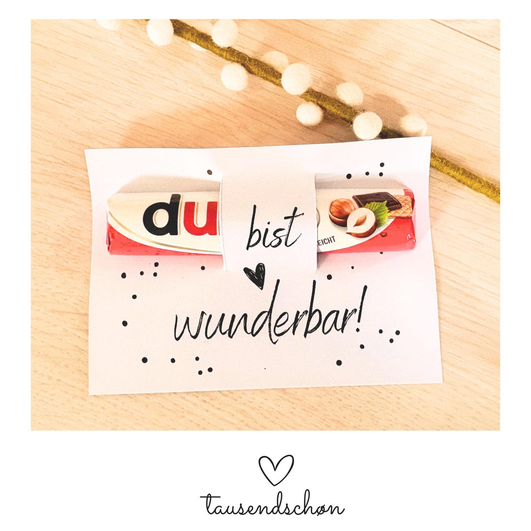 Duplo Printable Template You Are Wonderful Message Attention Chocolate ...