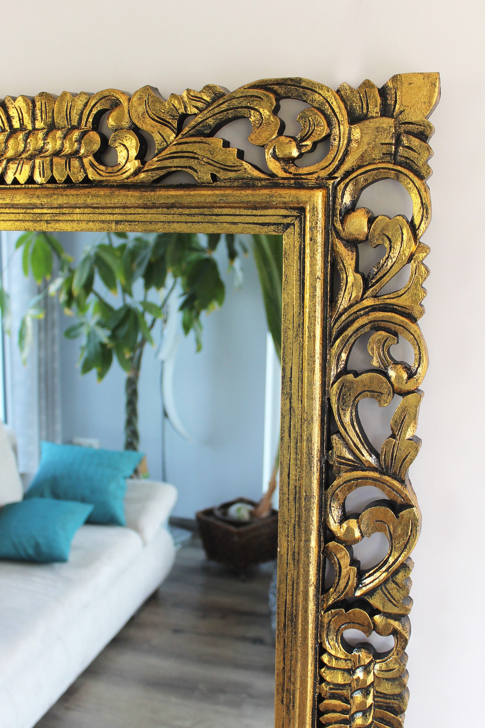 Espejo barroco espejo espejo barroco rococó madera vintage | Etsy