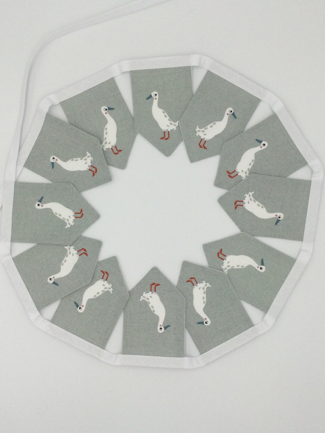 Runner Duck Mini Bunting, Fabric Wall Hanging Decoration, Nursery ...