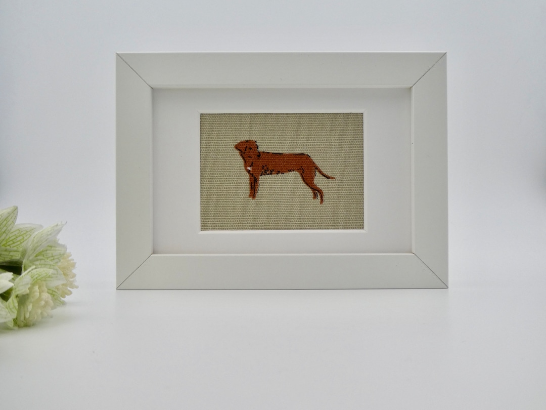 Red Fox Labrador Fabric Picture, Room Decor for Dog Lover, Sophie ...