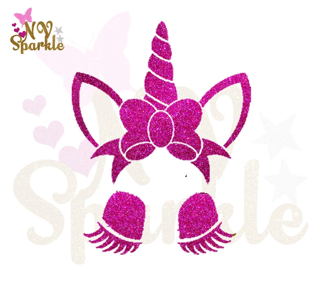 Motif appliqué thermocollant Unicorne Licorne avec cils - Etsy France