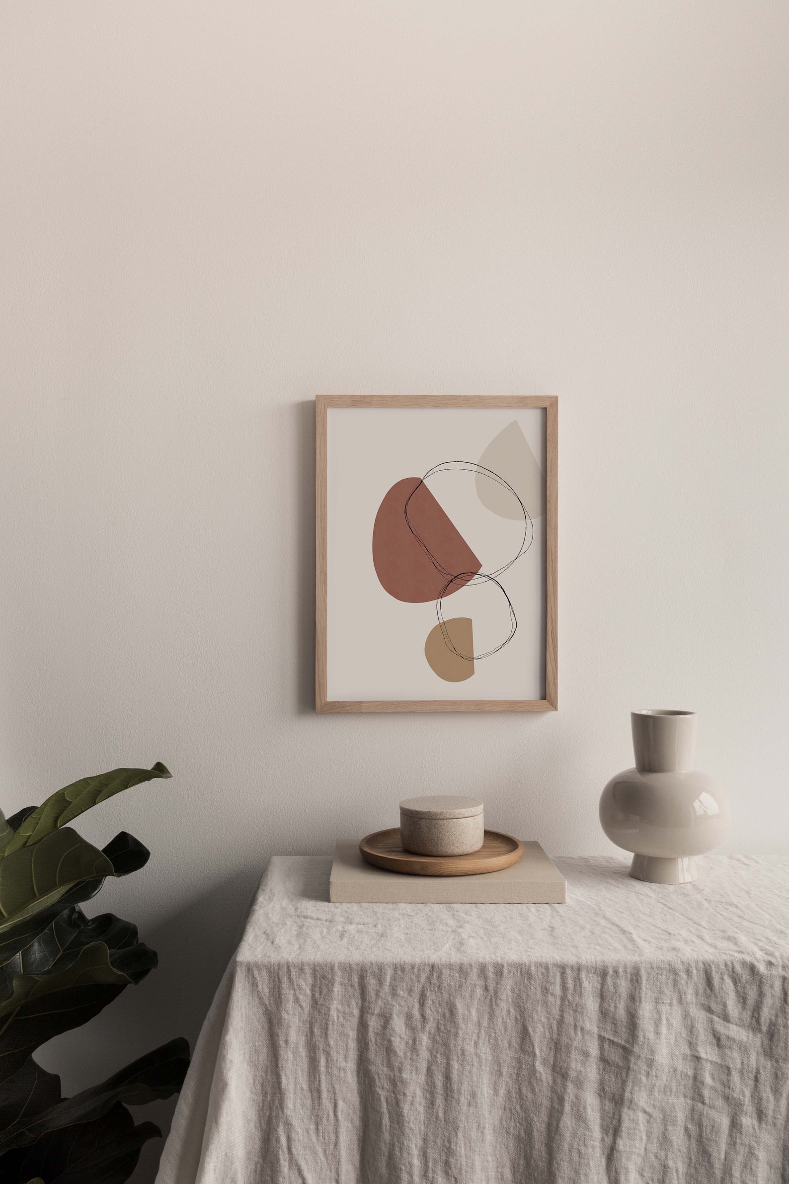 Set of 6 Terracotta Abstract Wall Art Print/boho Gallery Art | Etsy