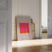 Pink and Orange Color Block Wall Art Print/vibrant Colorful Extra Large ...