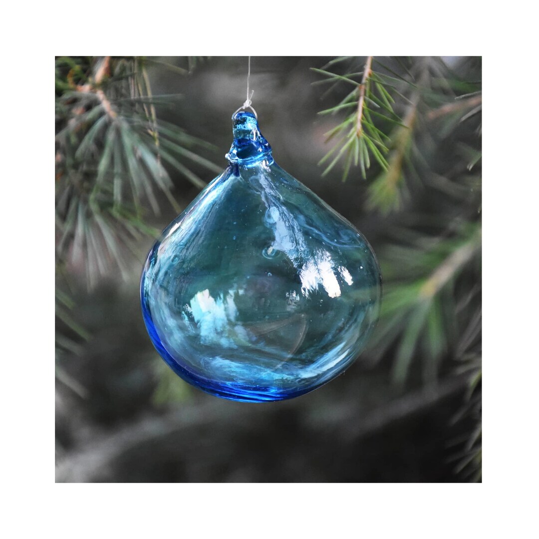 10 Turquoise Large Balls Handmade of Syrian Blown Glass (you Can Place ...