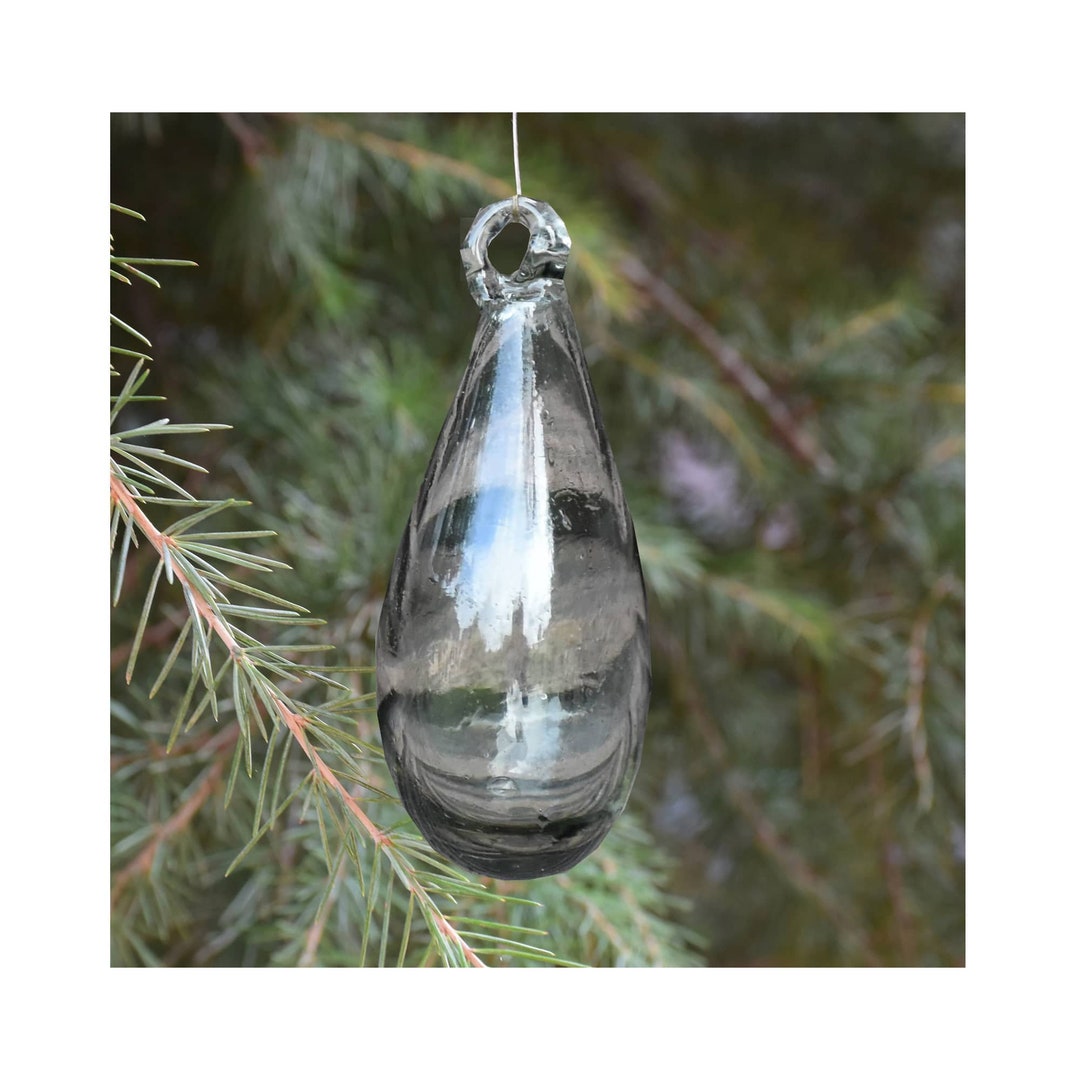 12 Smoky Christmas Large Drops Handmade of Syrian Blown Glass (you Can ...