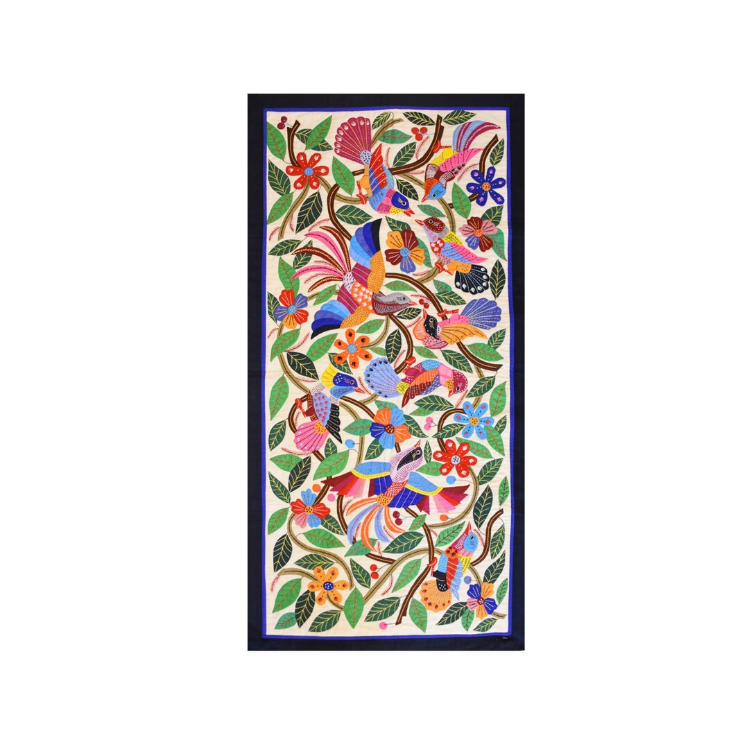 Handmade Multipurpose Egyptian Patchwork Tissue Life Tree Patterns ...