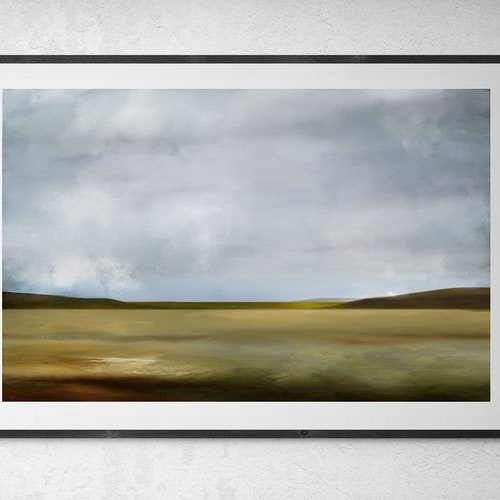 Large Abstract Landscape Print Watercolor Printable Wall Art | Etsy