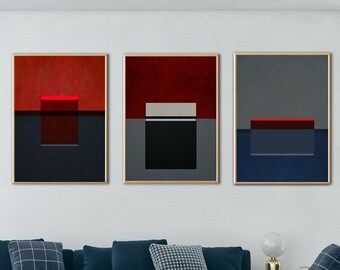 Mark Rothko Style Set of Abstract Minimalist Art Prints | Etsy