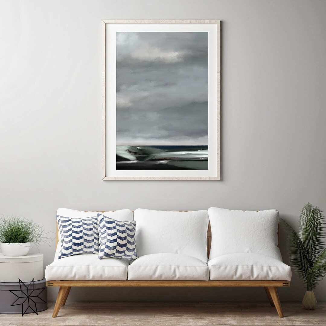 Large Abstract Landscape Print Download, Landscape Printable Wall Art ...