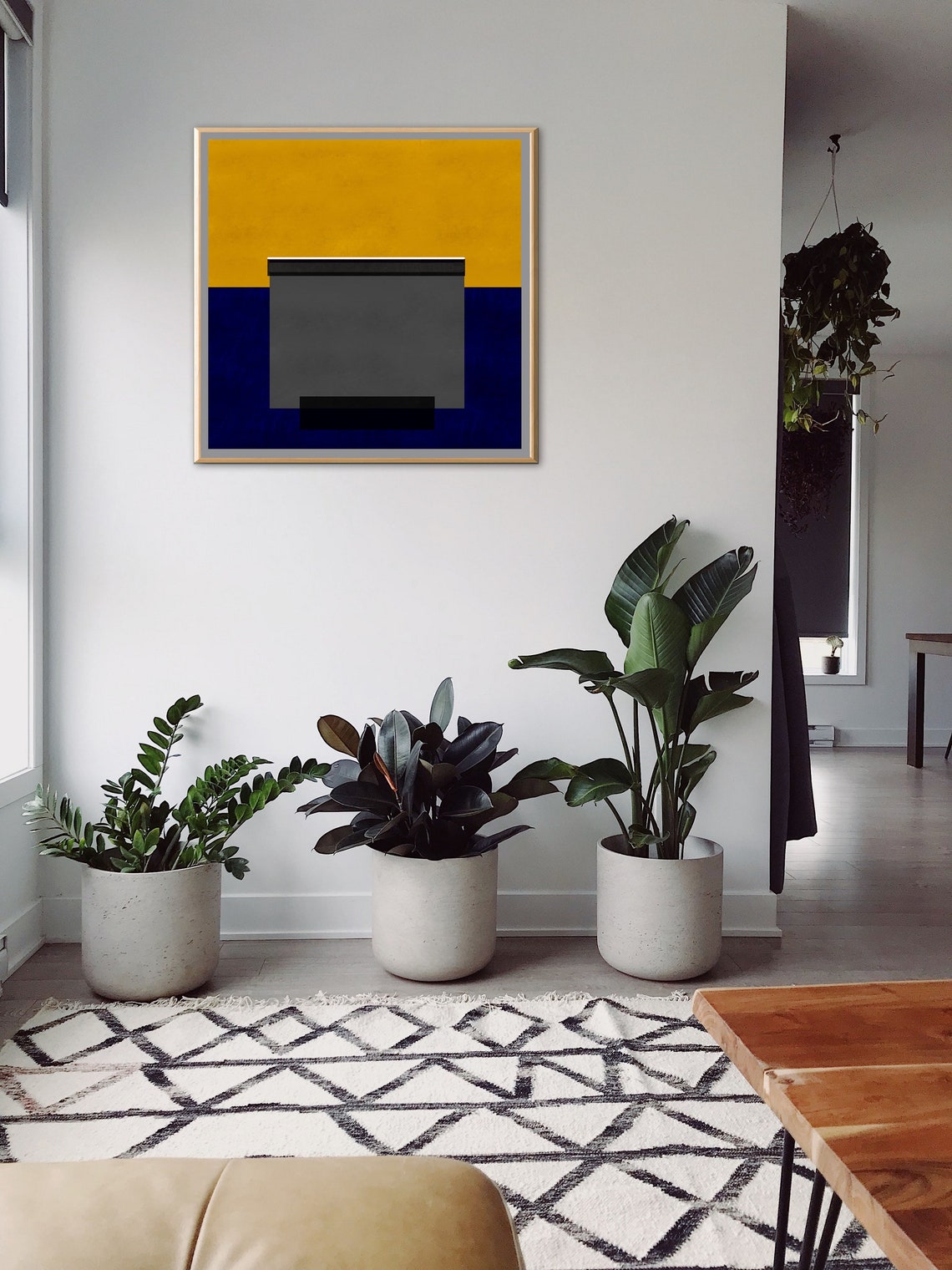 Mark Rothko Style Artwork Large Square Abstract Geometric - Etsy