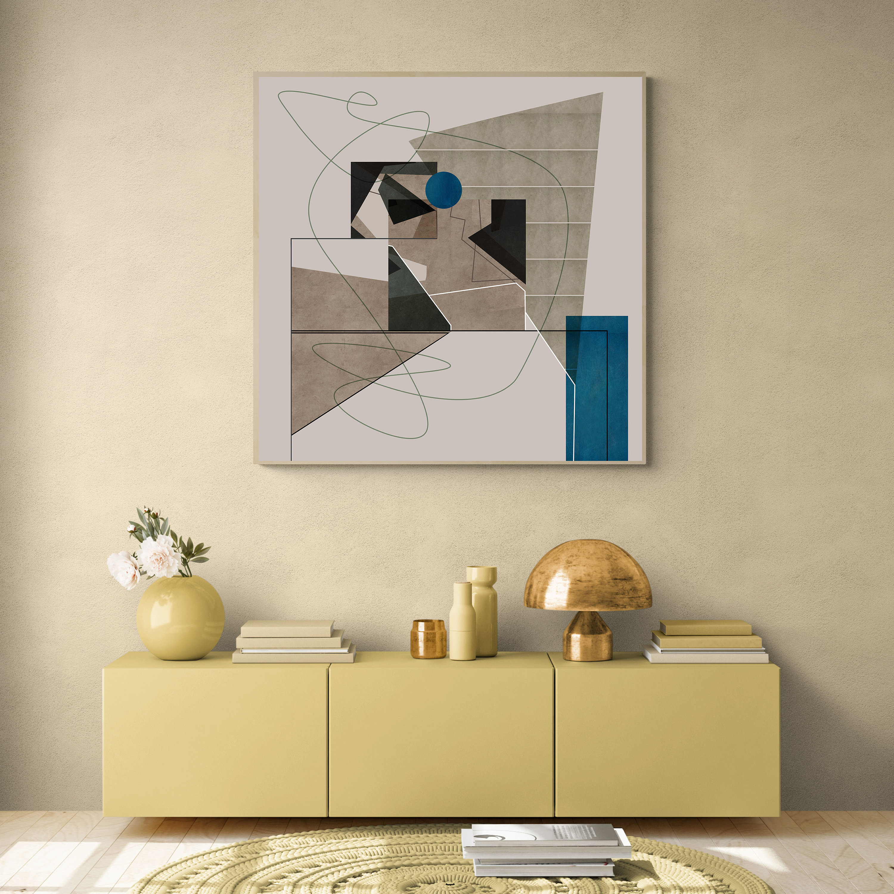 Large Minimal Abstract Painting With Soft Neutral Tones Large - Etsy