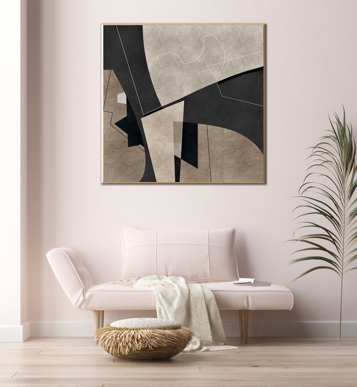 Brown Geometric Abstract Printable Wall Art Abstract - Etsy