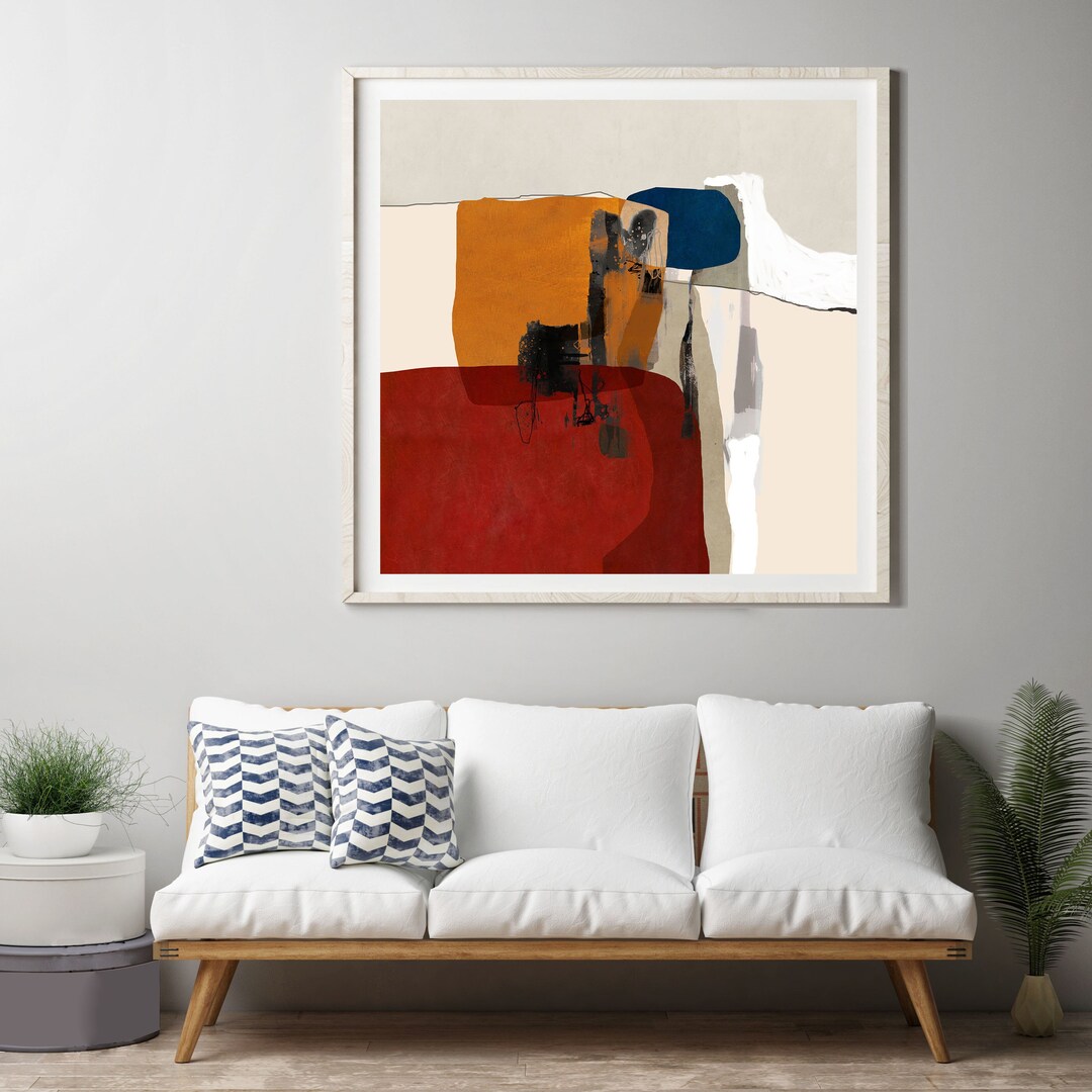 Large Abstract Art Print: Modern Square Wall Decor (digital Download ...