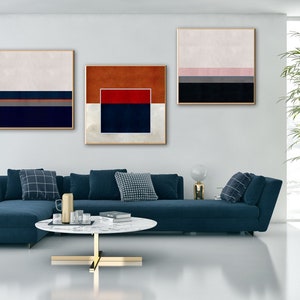 Mark Rothko Style Set of Abstract Minimalist Art Prints , Square ...