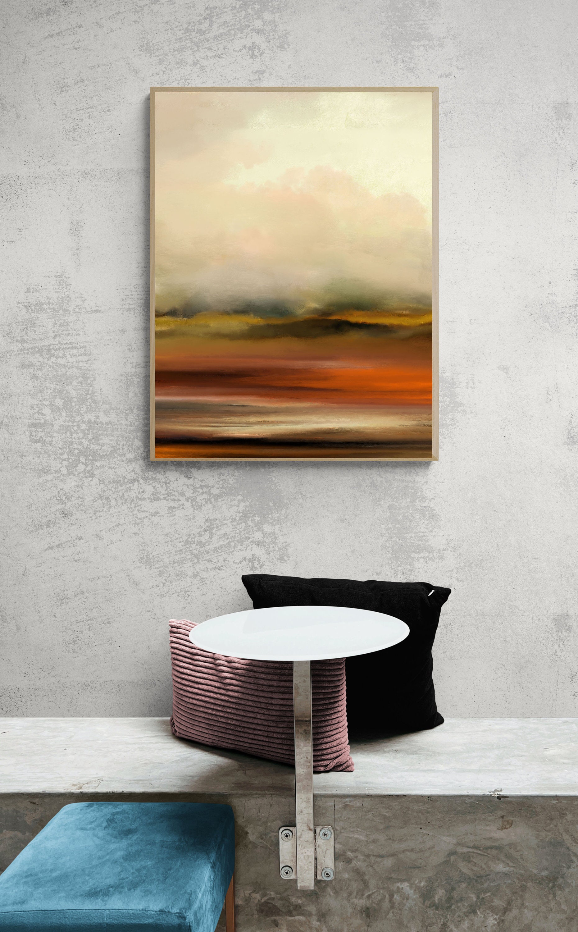 Landscape Print Download Landscape Printable Wall Art Warm - Etsy