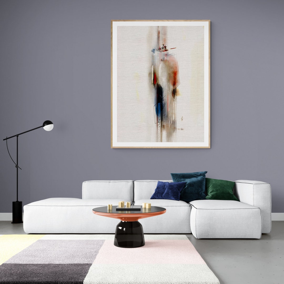 Soft Pastel Abstract Art Print: Modern Minimalist Painting (digital ...