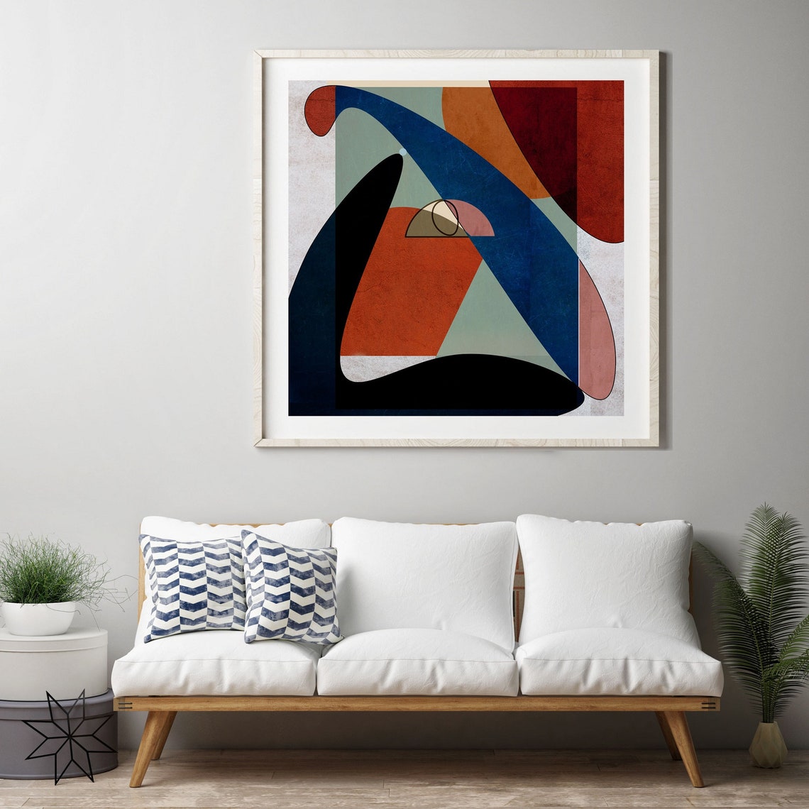 Set of 2 Modern Abstract Wall Art Prints Printable Abstract - Etsy