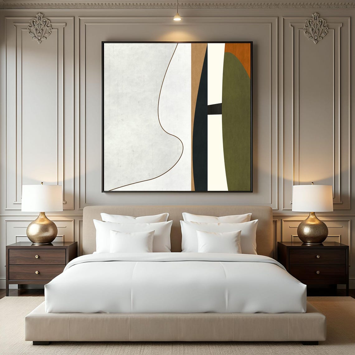 Minimalist Abstract Art Set of 2 Prints: Geometric Wall Decor (digital ...