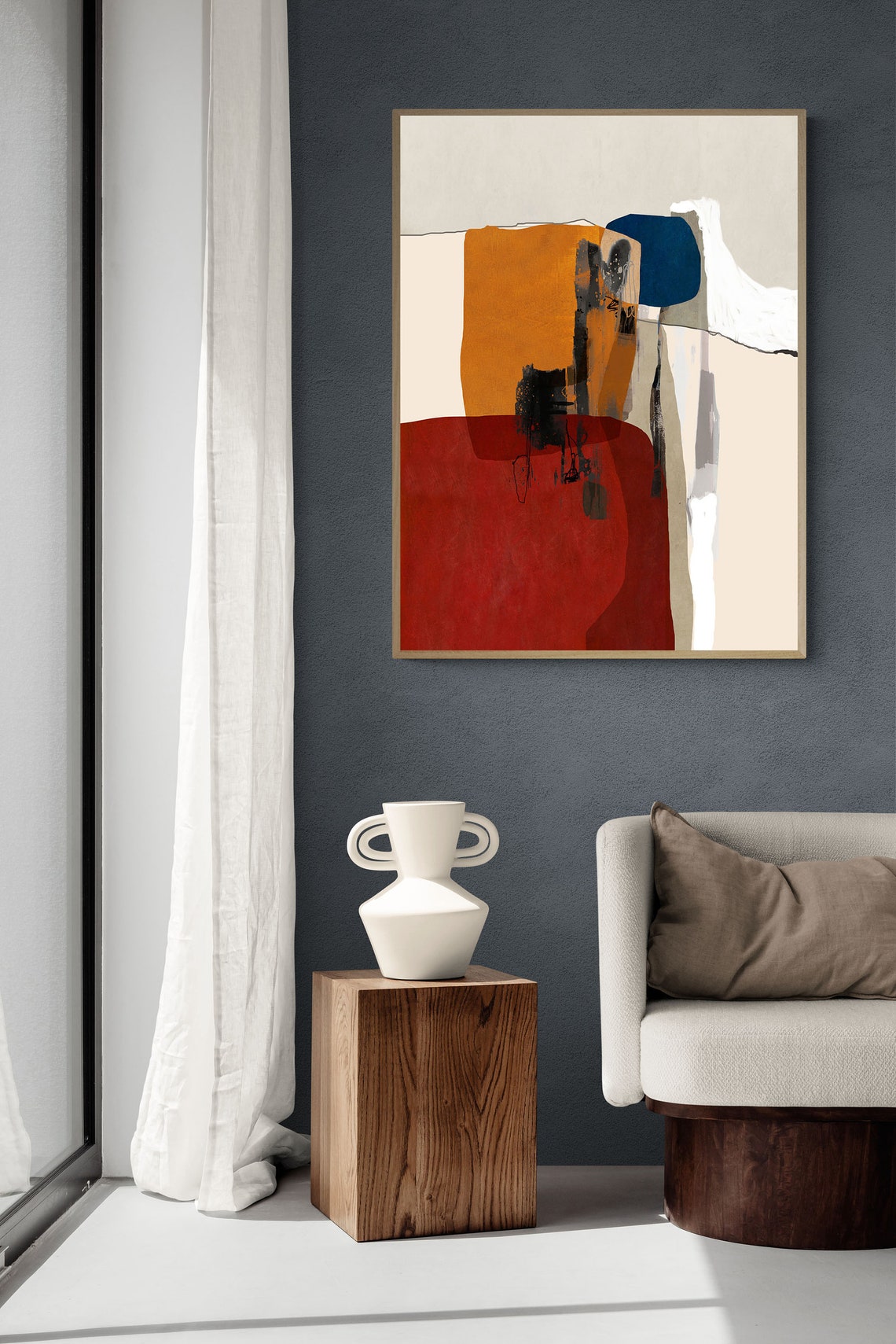 Large Abstract Art Print: Modern Square Wall Decor (digital Download ...